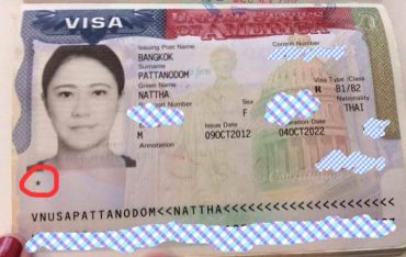 Star under photo in USA Visa - LOFT GIRL