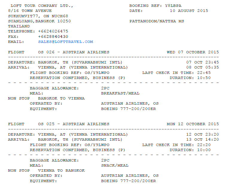 Ticket Booking number - LOFT GIRL